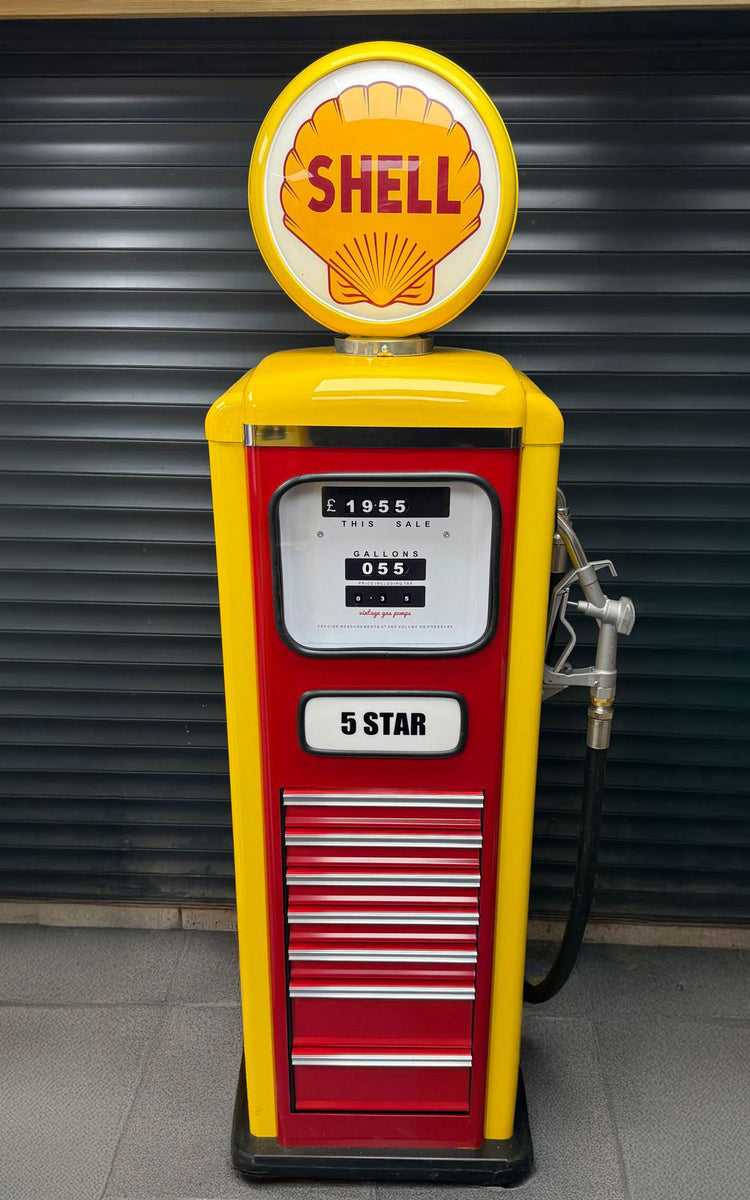 Shell Vintage Petrol Pump with Toolbox – Retro Petrol Pumps